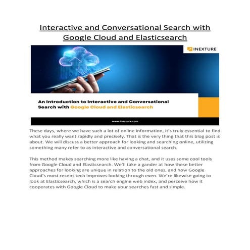 Interactive and Conversational Search with Google Cloud and ...