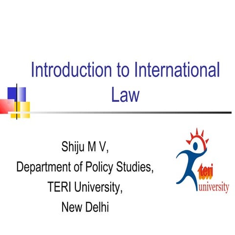 An introduction to international law | PPT | Law