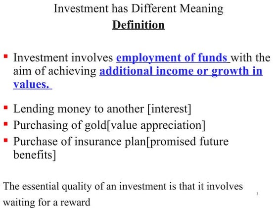 Basics of Investment | PPT