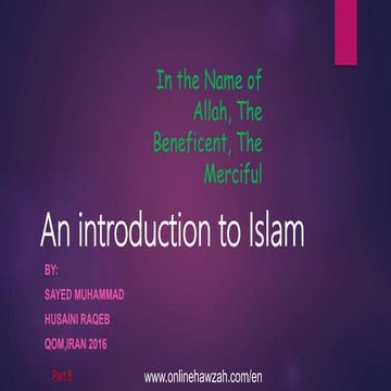 An introduction to islam part9 | PPT