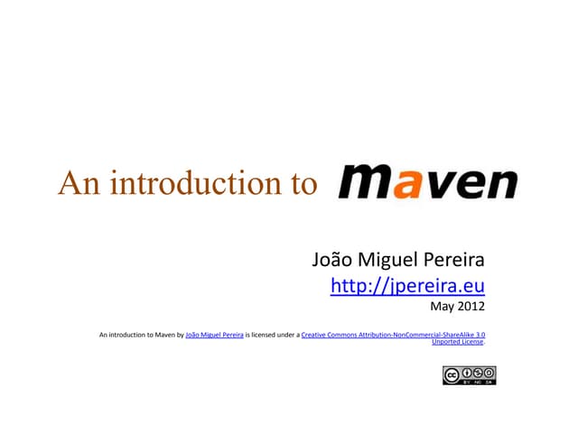 An Introduction To Maven Pptx Programming Languages Computing 2420