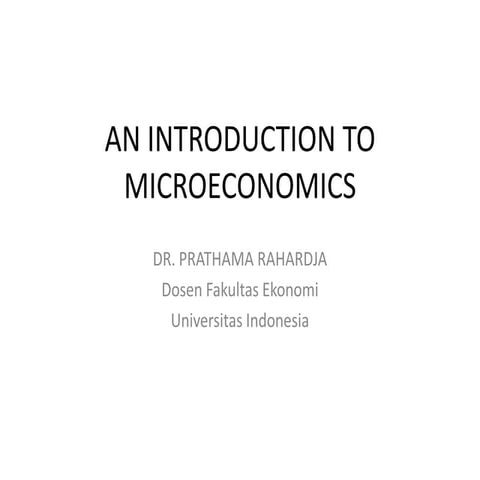 An introduction to microeconomics | PPT