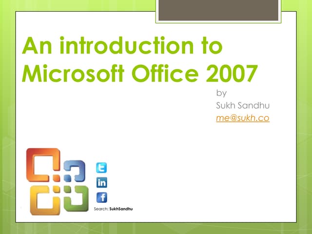 Introduction Of Microsoft Office