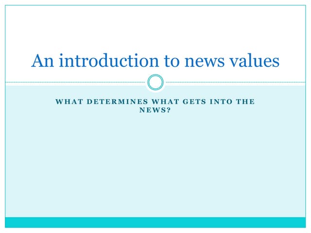 Elements of news | PPTX