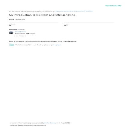 An introduction to_ns_nam_and_o_tcl_scripting | PDF