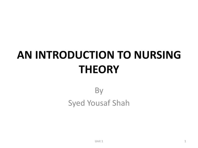 Theoretical foundation of nursing | PPT