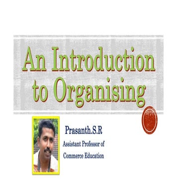 An introduction to organising | PPTX