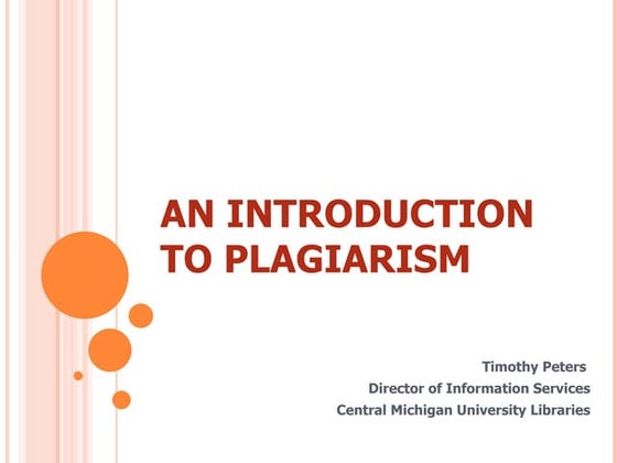 Plagiarism PowerPoint Presentation | PPT