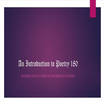An introduction to poetry180 | PDF