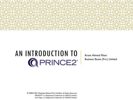 PRINCE2 - Presentation | PPT | Educational Assessment | Education