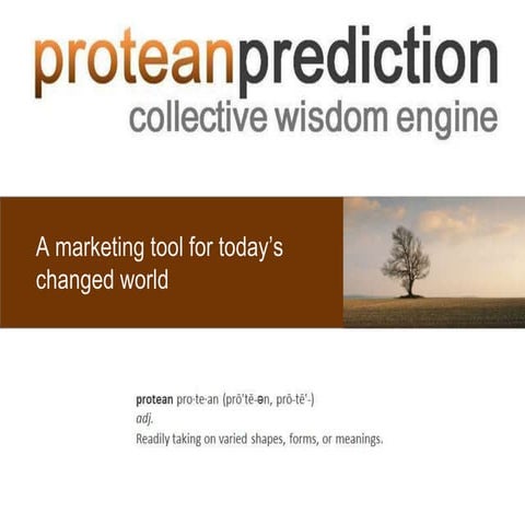 An Introduction To Protean Prediction Innovation And Creative Evaluation System | PPT