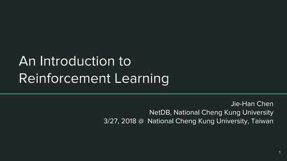 Inverse Reinforcement Learning Algorithms | PPT