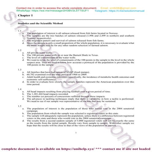 Answers to Problems for An Introduction to Statistical Methods and Data Analysis, 7th Edition ...