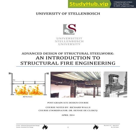 An Introduction To Structural Fire Engineering - Course Notes 2014 | PDF