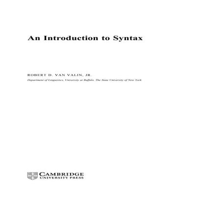 An introduction to syntax e book siip cahh | PDF | Books and Literature