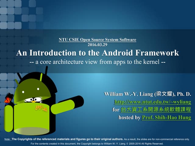 An Introduction To The Android Framework A Core Architecture View 3473