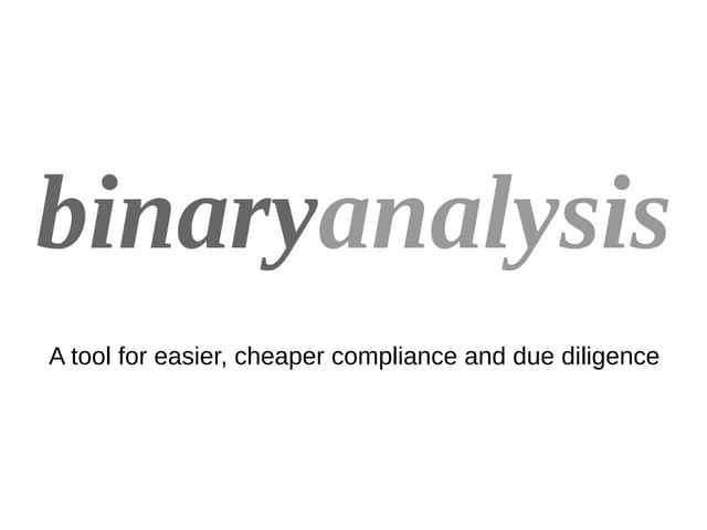 An Introduction To The Binary Analysis Tool Ppt