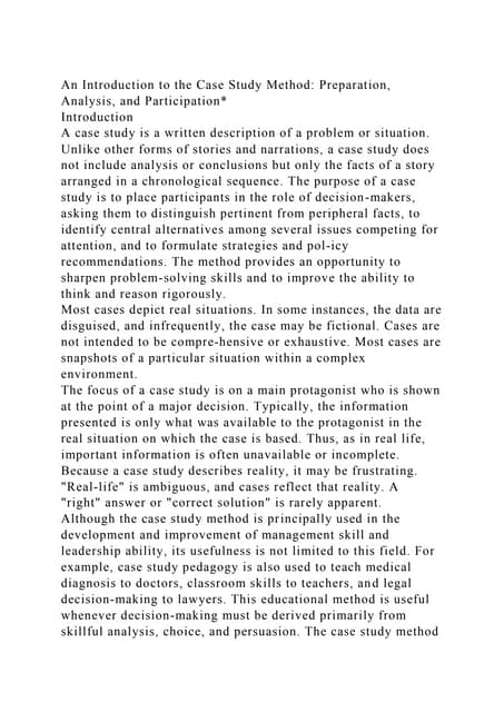 Case study format | DOC