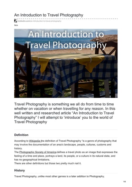 Travelogue | PPT