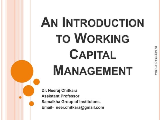 Working capital management ppt | PPTX