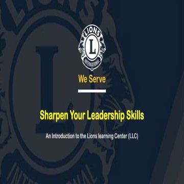 An Introduction to Lions Learning Center PPT | PPTX