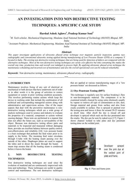 Non-Destructive testing - Report | DOCX | Civil Engineering Industry ...