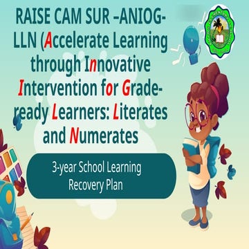 School Recovery Plan of Aniog Elementary School | PPT