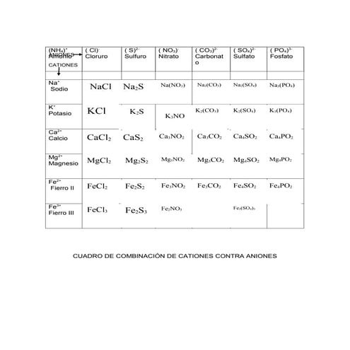 Aniones y cationes | PDF
