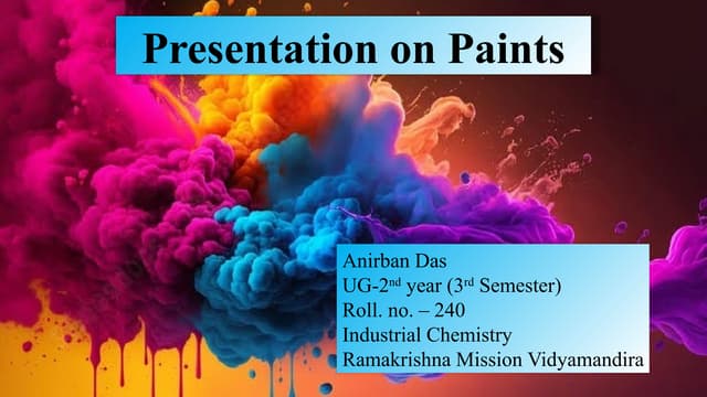 Paint Manufacturing Process | PPTX