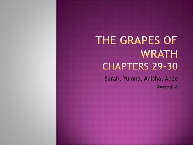 Grapes of Wrath up to ch.9 ppt | PPTX