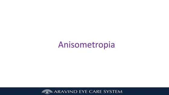 binocular optical defects caused by anisometropia | PPT