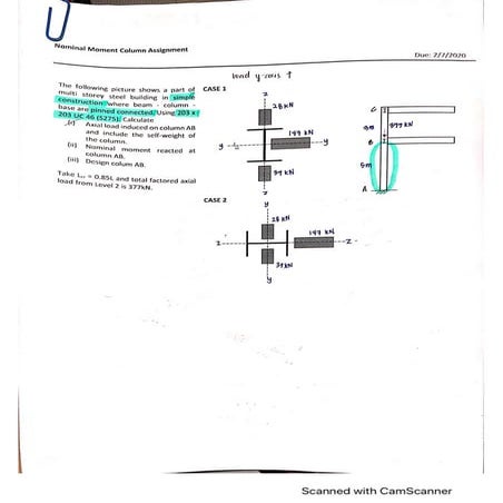 Nominal Column Moment Assignment | PDF