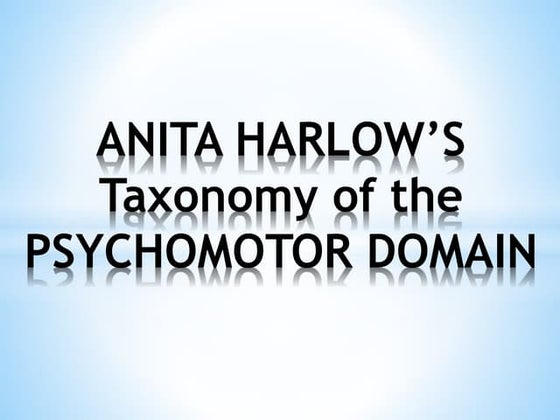 DAVE'S PSYCHOMOTOR DOMAIN | PPTX | Education