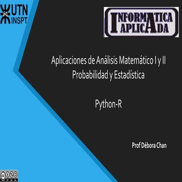 Análisis Matemático - Probabilidad y Estadística: Python y R | PPTX