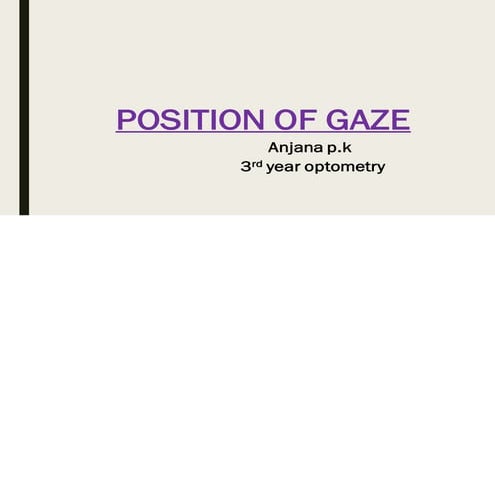 Position of gaze | PDF