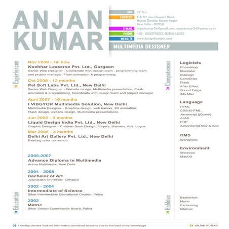 Anjan Profile | PDF