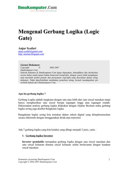 LATIHAN ALJABAR BOOLEAN DAN MATERI GERBANG LOGIKA.ppt