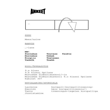 Ankeet - värskendame mälu | PDF