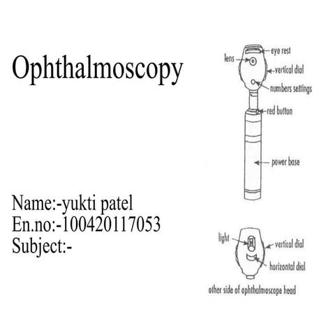 Ophthalmoscopy | PPT