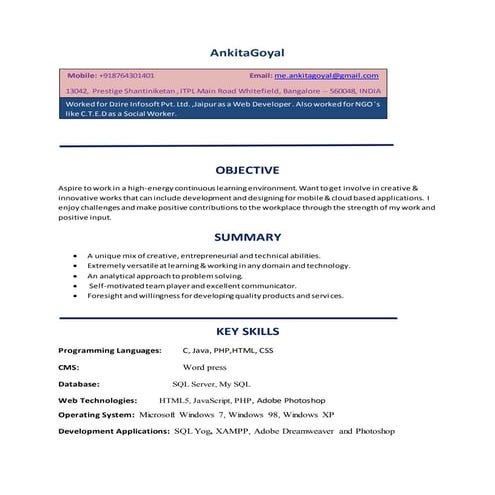 Ankita goyal(resume) 1 | DOCX