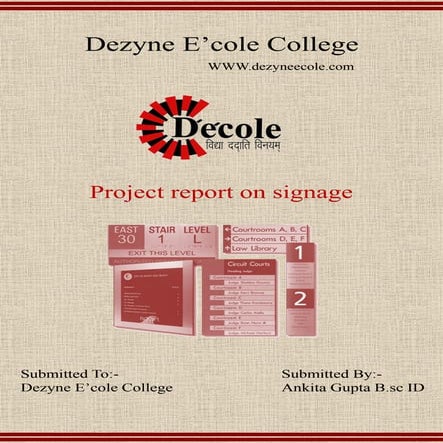 Ankita gupta (B.sc id)assignment of signage | PDF