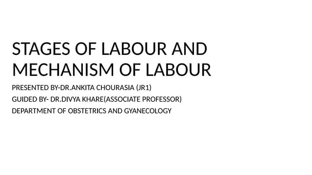 Stages of labour | PPTX