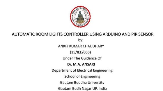 Automatic Room Lights Controller Using Arduino And Pir Sensor Pdf