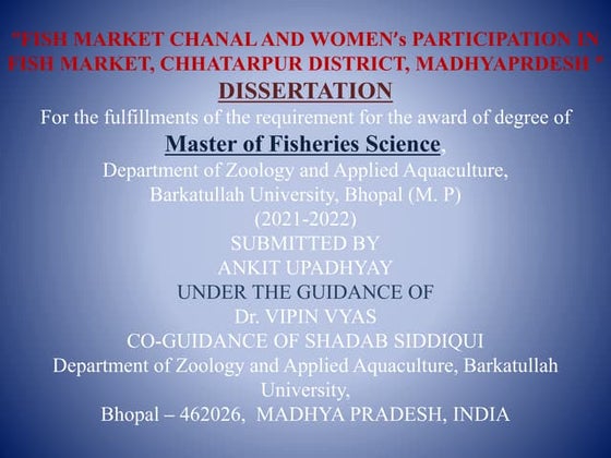 Fish market survey | DOCX | Fish and Aquariums | Pets