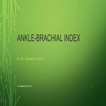 Ankle brachial index | PPTX