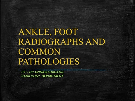 X-RAY views for foot, calcaneum, and ankle joint. | PDF