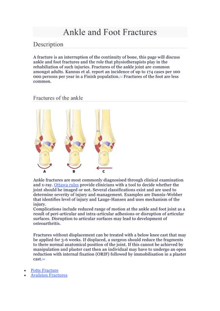 Ottawa Ankle Rules: A Comprehensive Guide | The Lifesciences Magazine | PDF