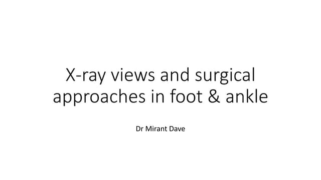 X-RAY views for foot, calcaneum, and ankle joint. | PDF