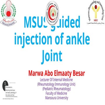 Musculoskeletal Ultrasound guided Ankle injection.pptx