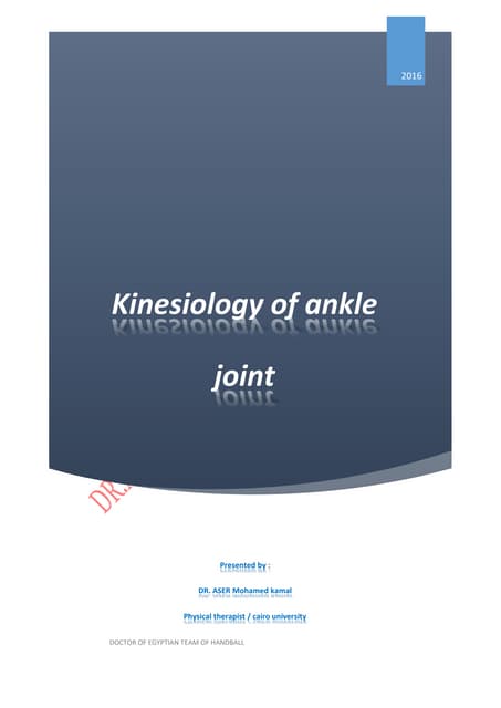 Ankle joint Anatomy | PPTX